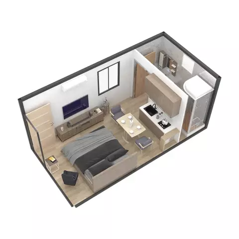 20 Foot studio style unit's custom build by HRH | Micro House Listings
